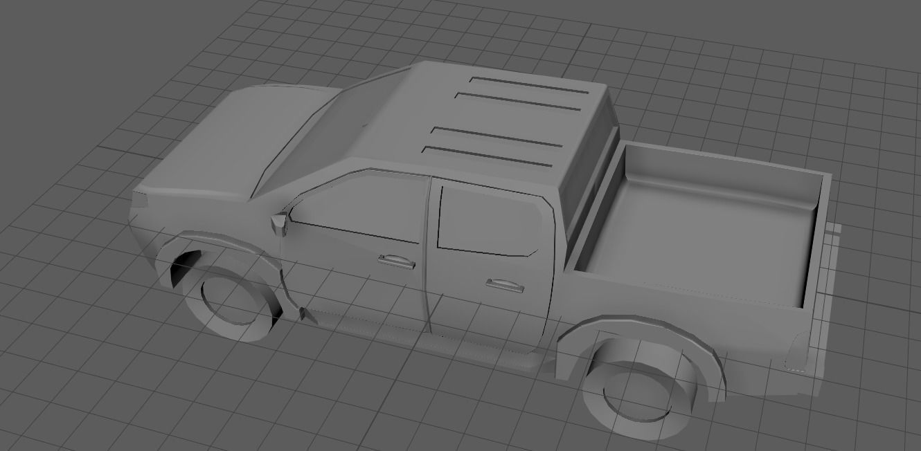 pick up car hilux double cab model by NDIOUR free 3D model | CGTrader