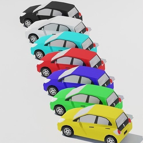 3D model Honda Brio low poly car VR / AR / low-poly | CGTrader