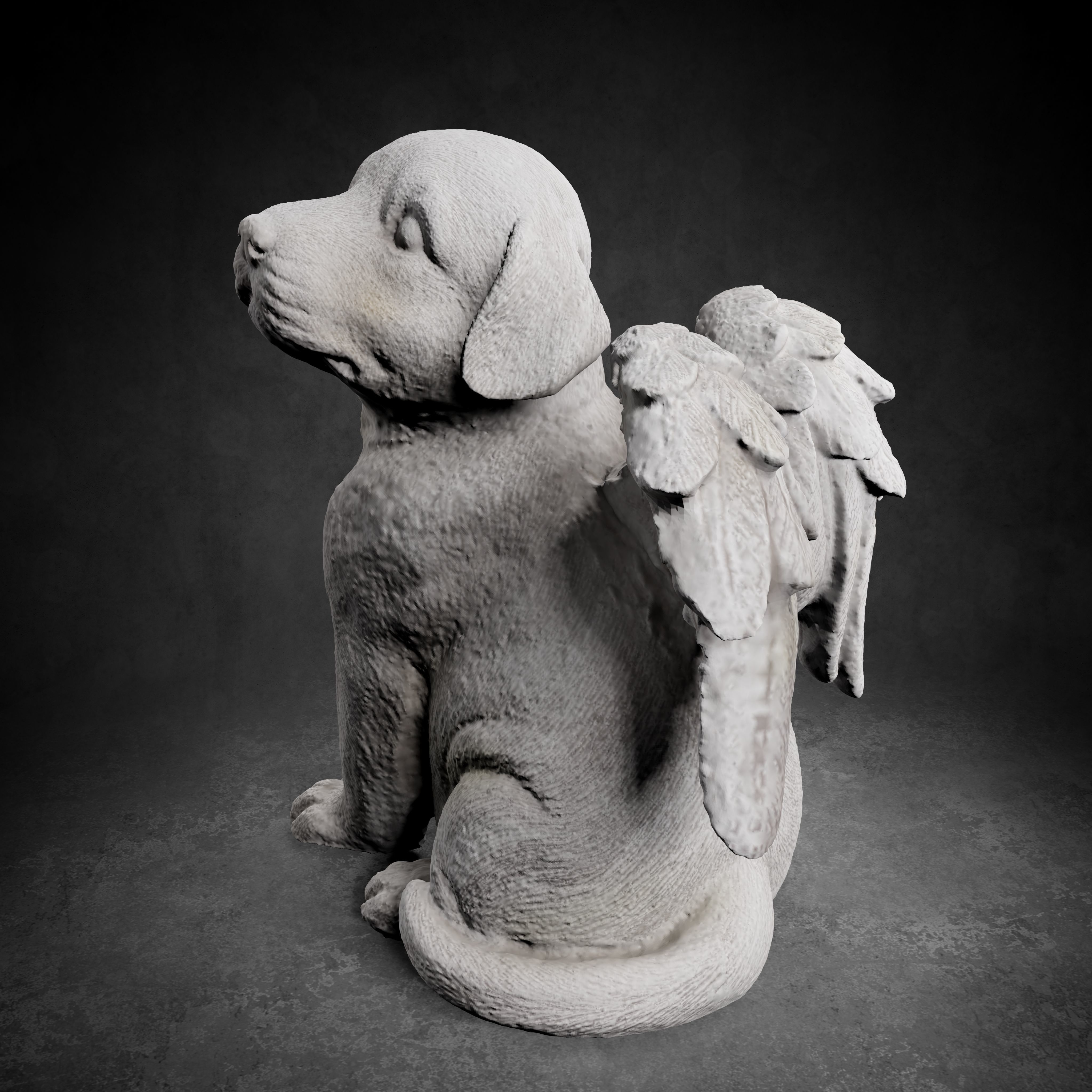 3D model Dog Angel Photorealistic PBR VR / AR / low-poly | CGTrader