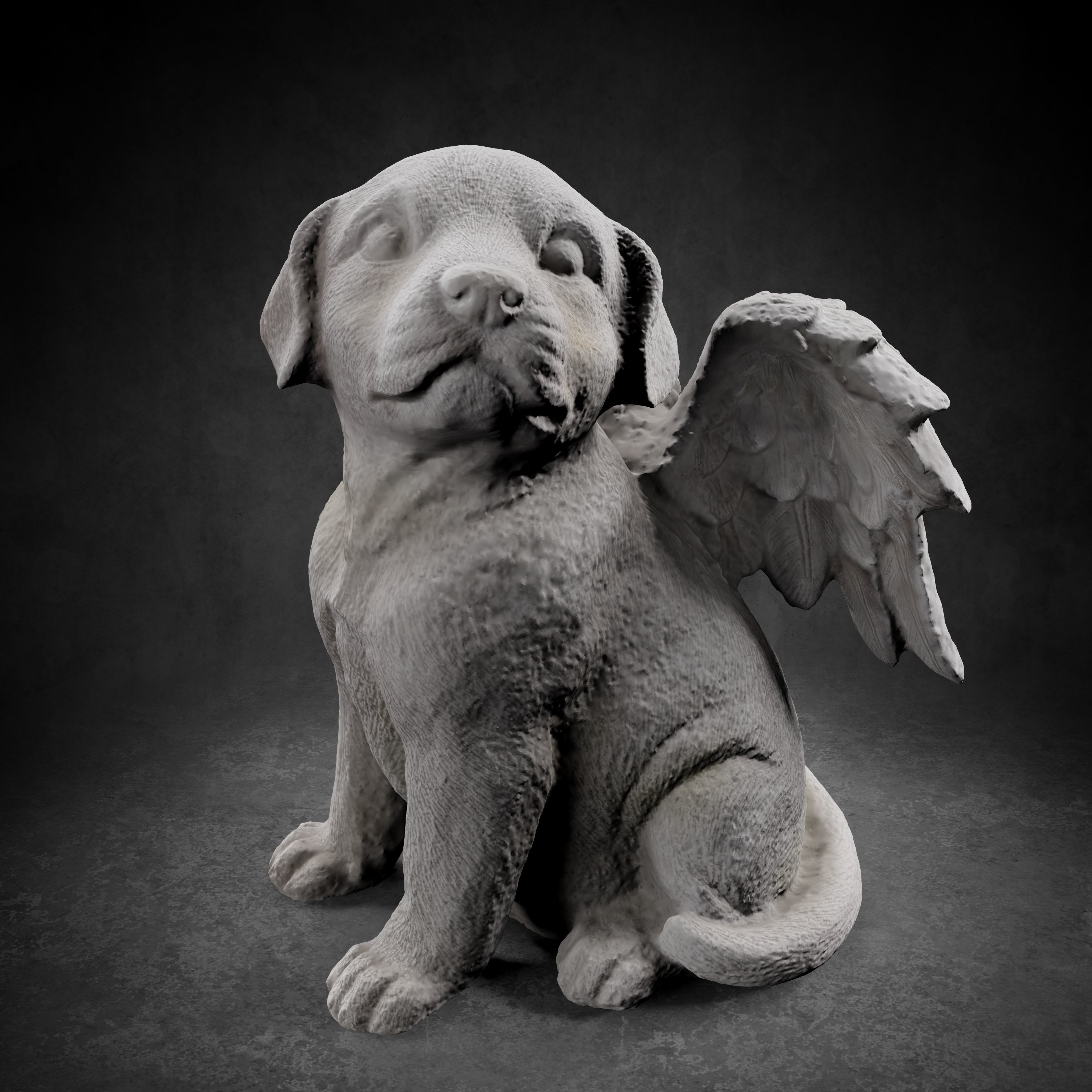 3D model Dog Angel Photorealistic PBR VR / AR / low-poly | CGTrader