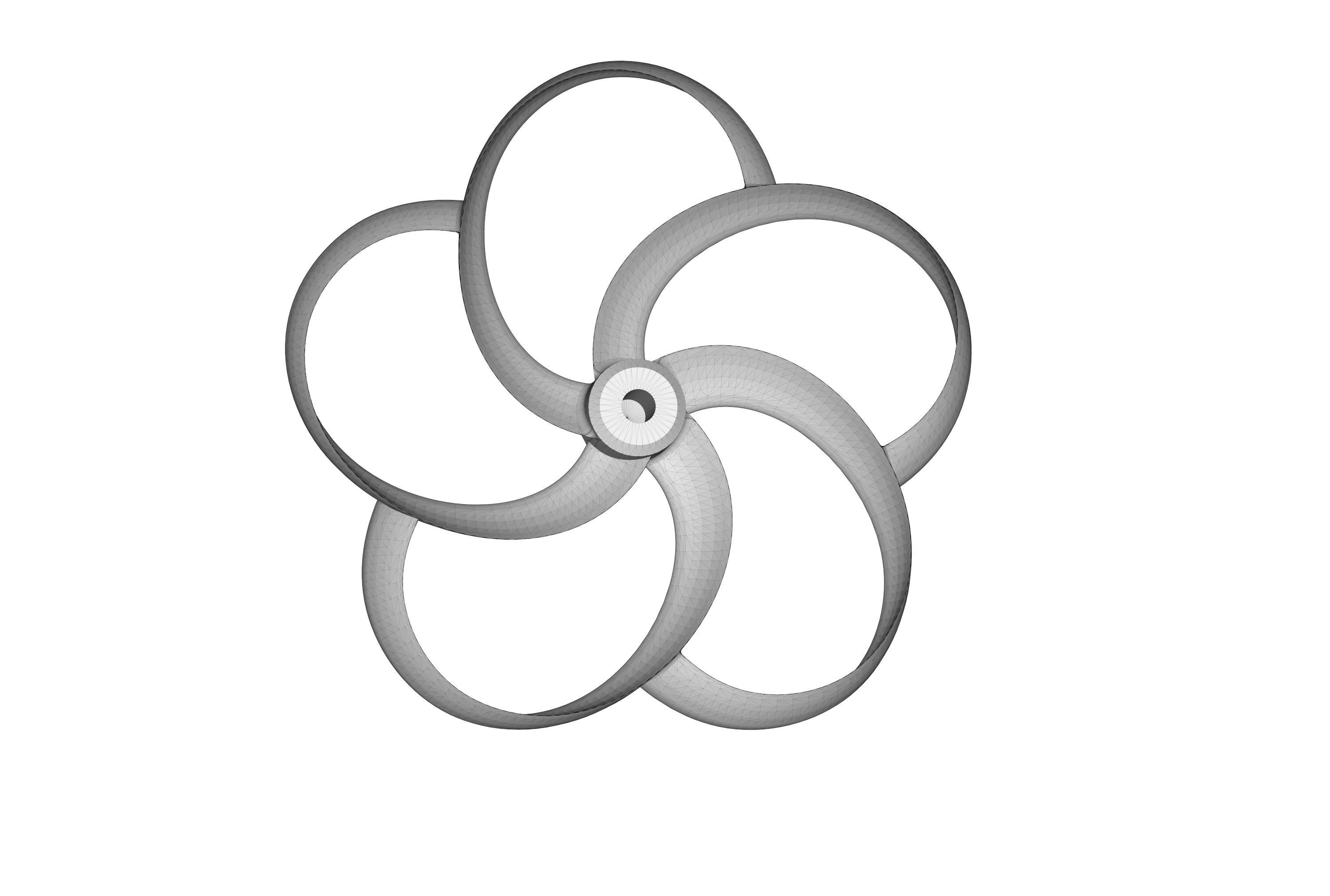 Toroidal drone propeller - 5 blades 3D model 3D printable | CGTrader