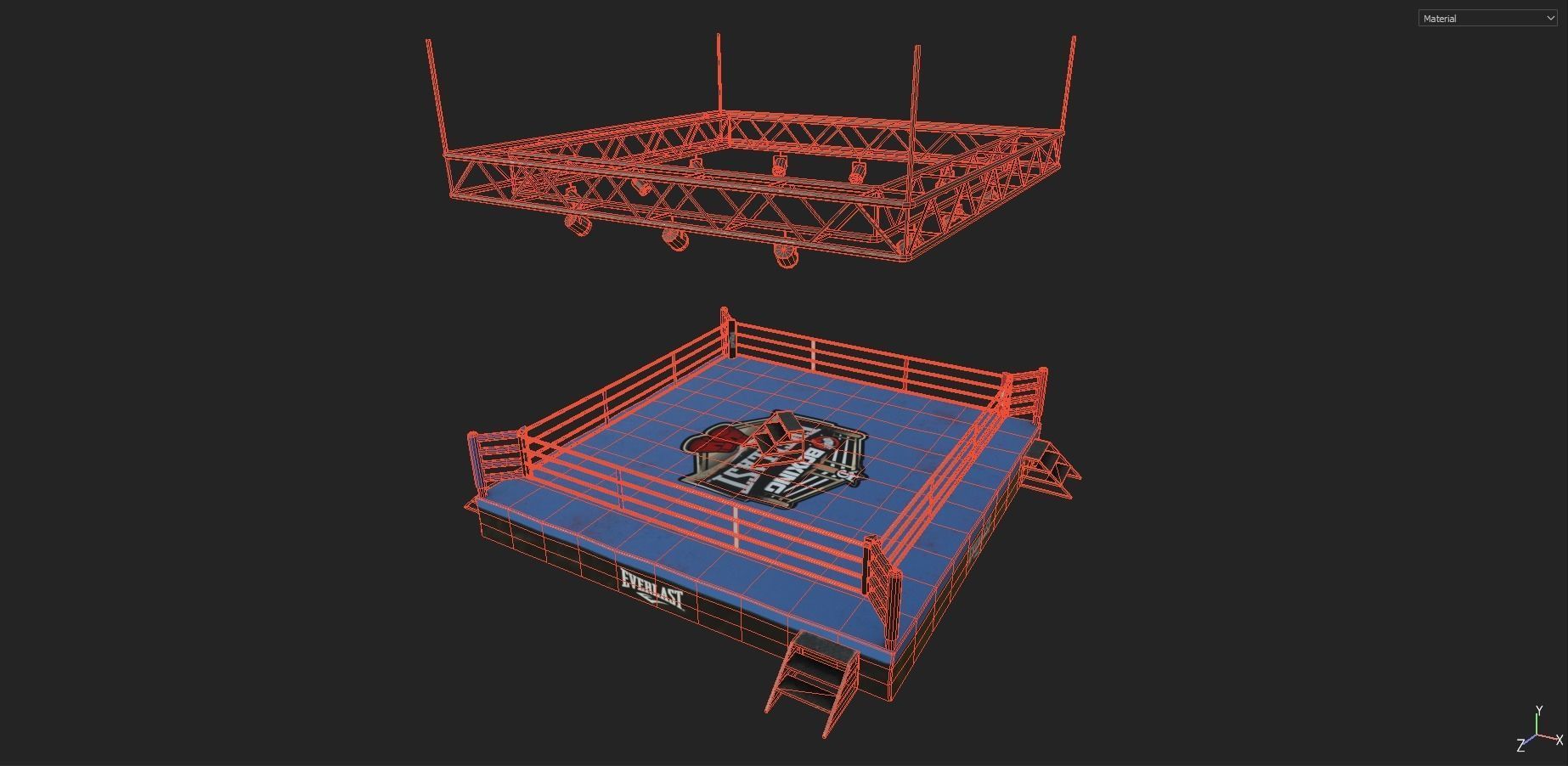 3D model Boxing Ring Pack VR / AR / low-poly | CGTrader