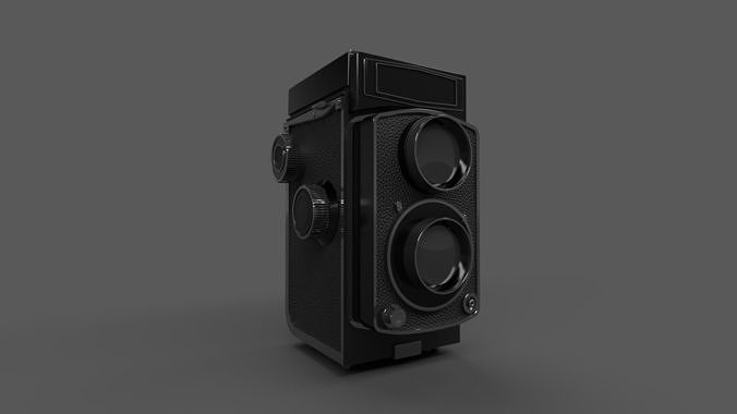 3D model Twin Lens Reflex TLR Antique Film Camera VR / AR / low-poly ...