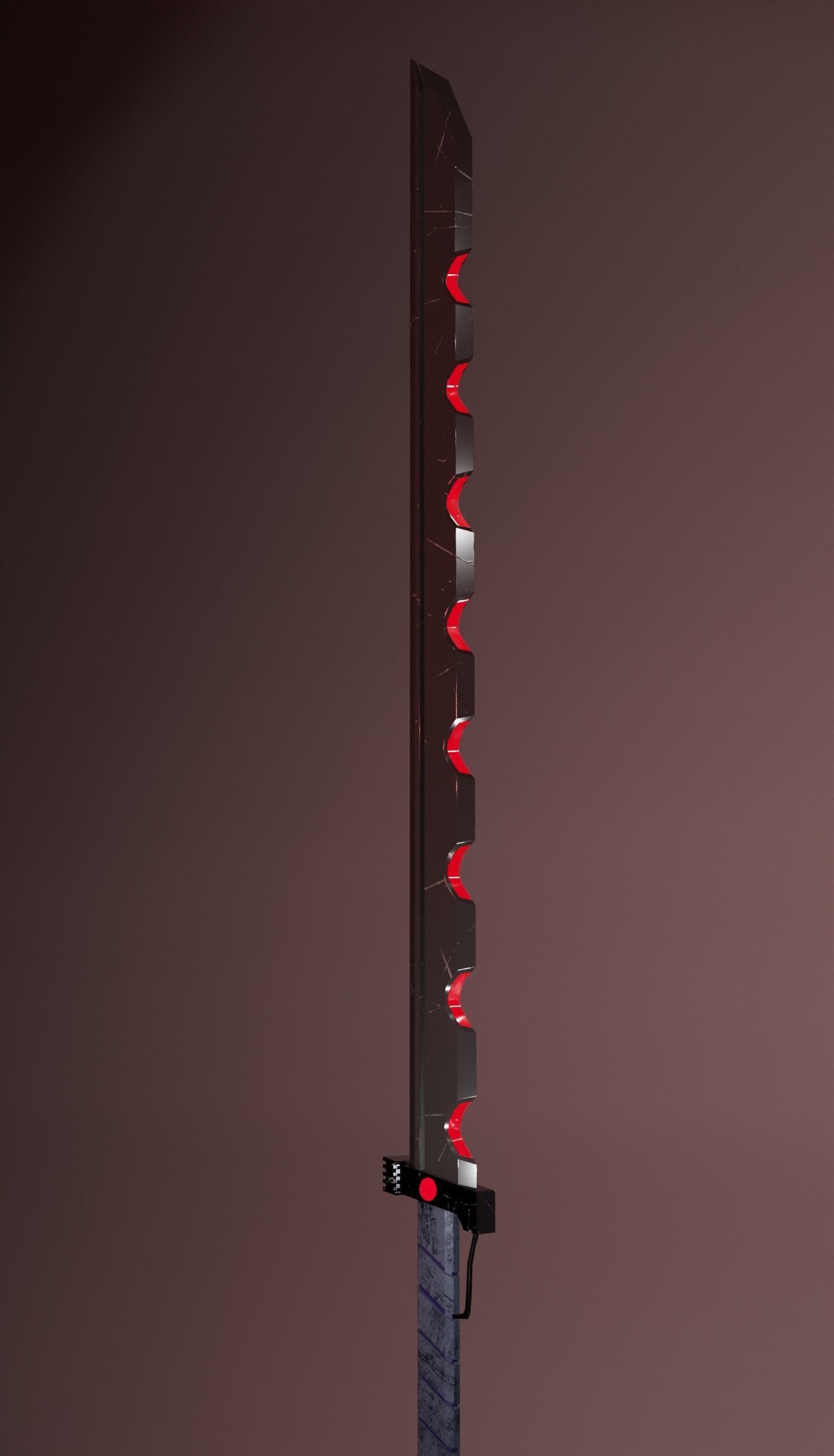 Futuristic Red Sword 3D model | CGTrader