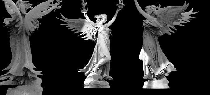 Fire Elements Grand Angel Statue 3D model | CGTrader