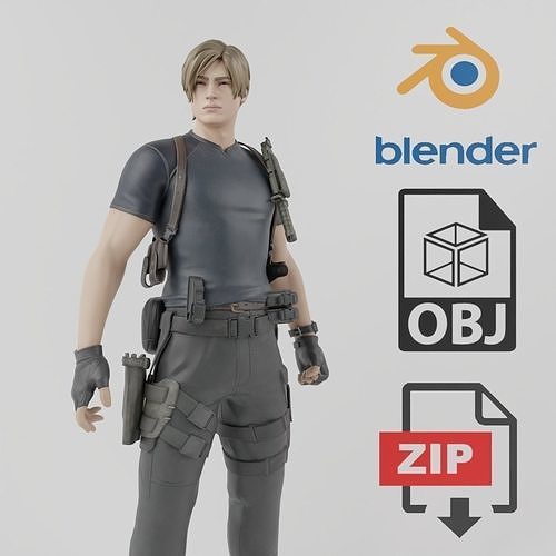 3D model Leon S Kennedy 3d Model Rigged VR / AR / low-poly | CGTrader