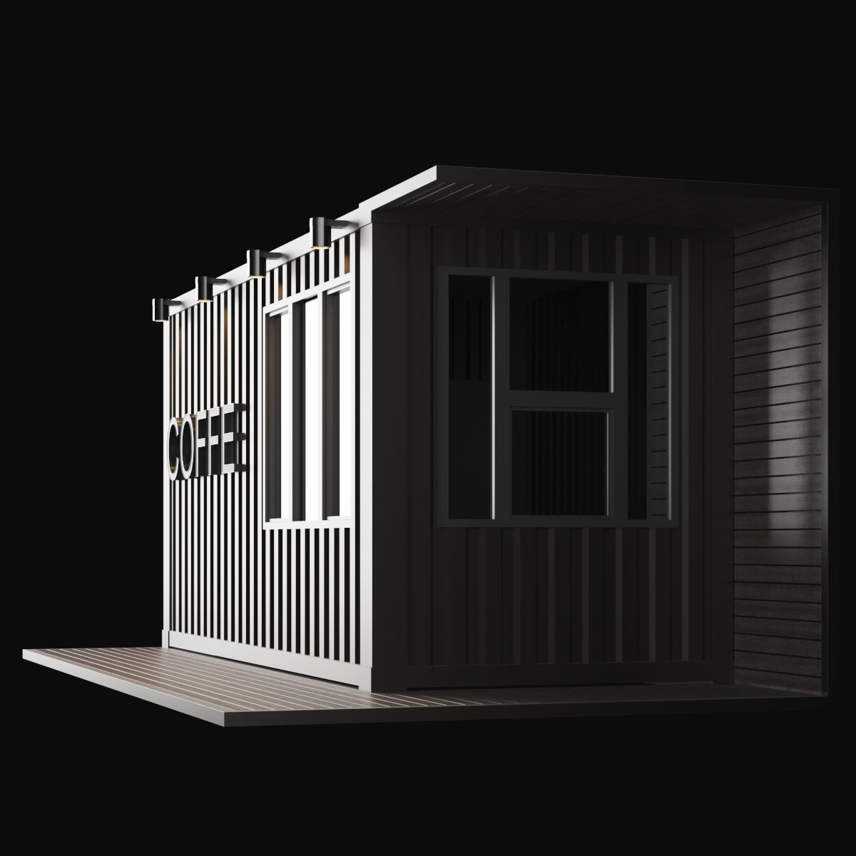 Container Cafe 1 3D model | CGTrader