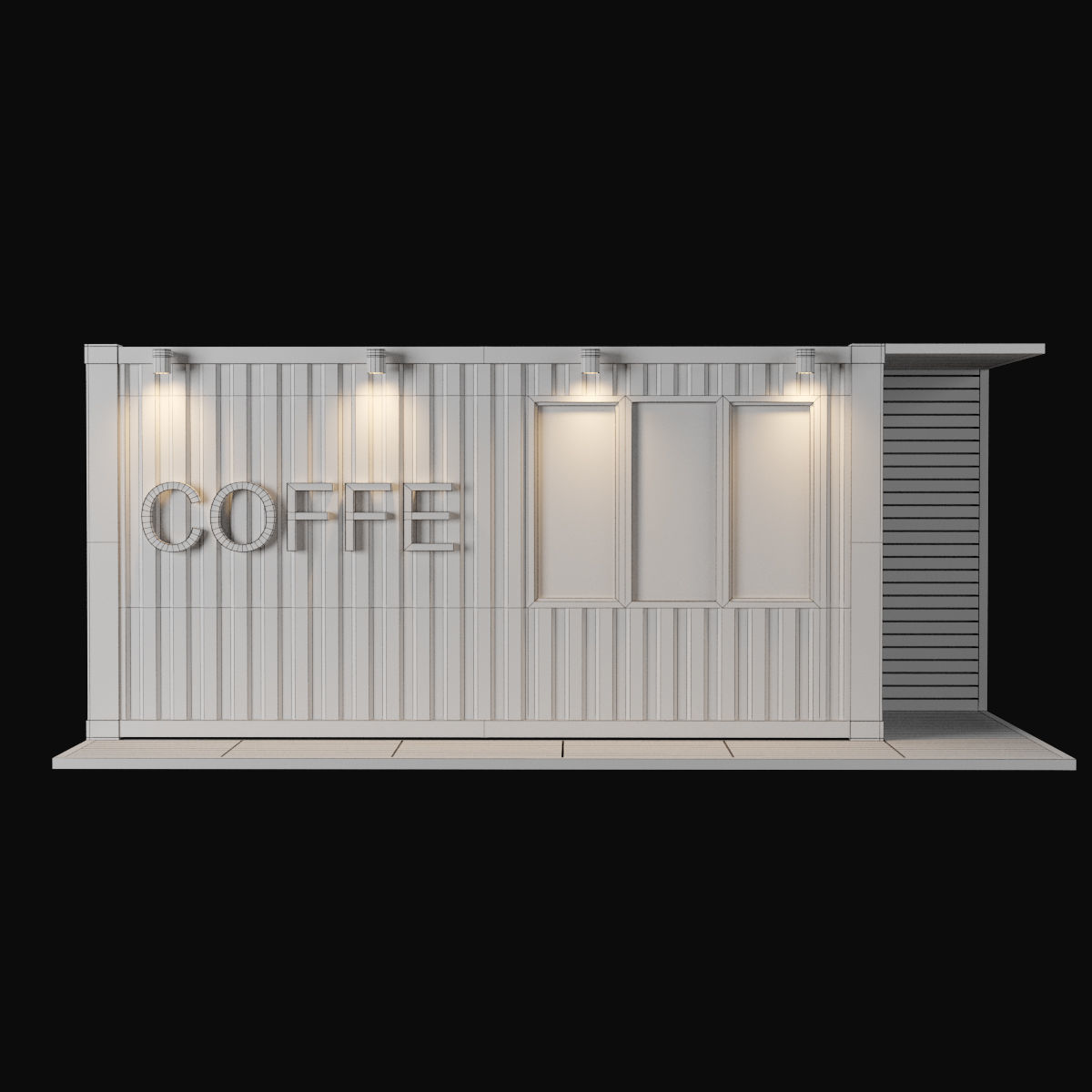 Container Cafe 1 3D model | CGTrader