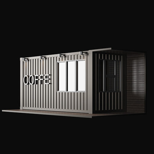Container Cafe 1 3D model | CGTrader