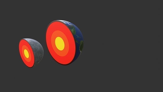3D model Earth and Moon VR / AR / low-poly | CGTrader