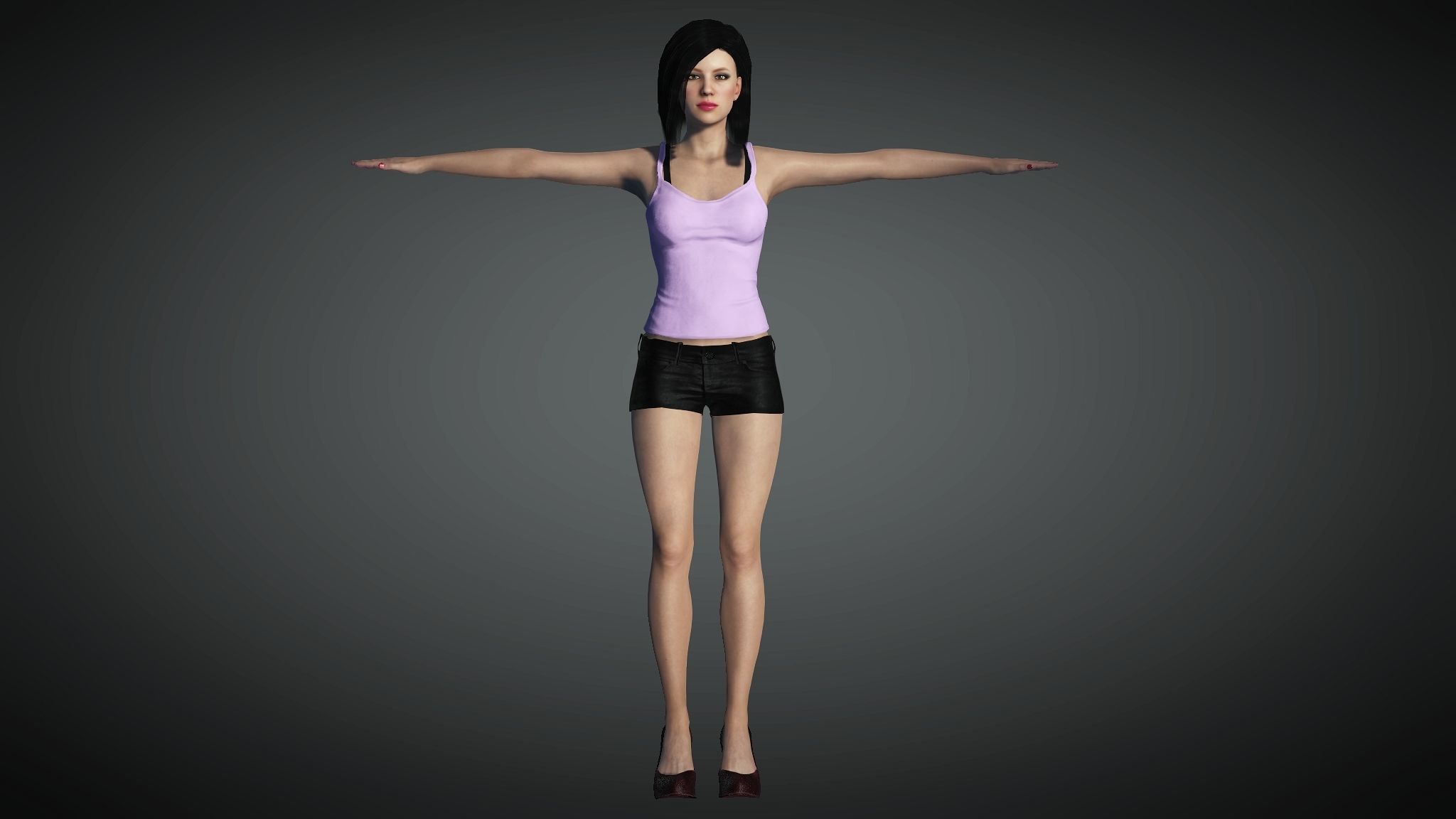 3D model Emo Girl - Top Model woman in highheels - Rigged and ...