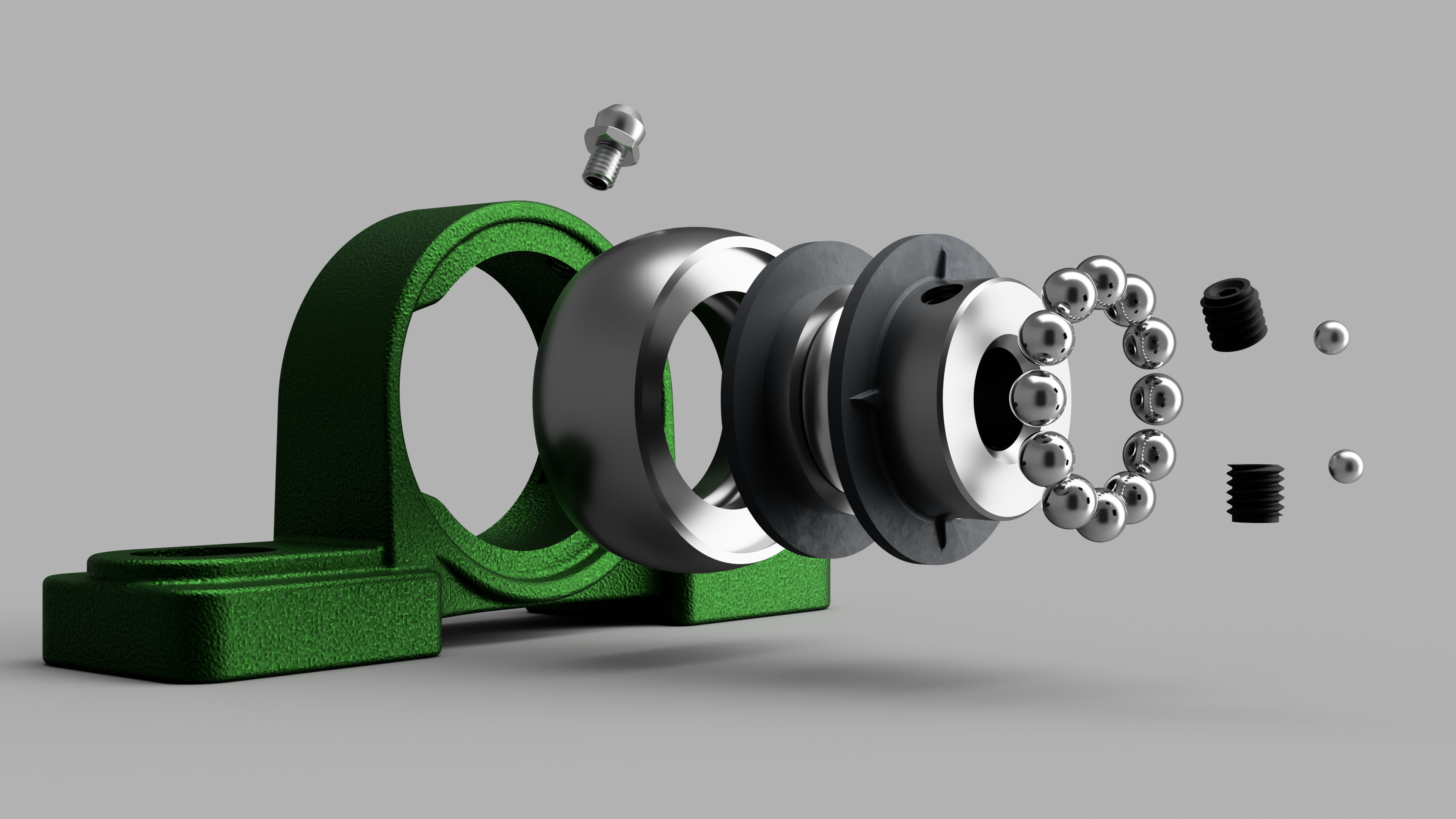 UPC 201 type 12mm Pillow Block Bearing 3D model | CGTrader