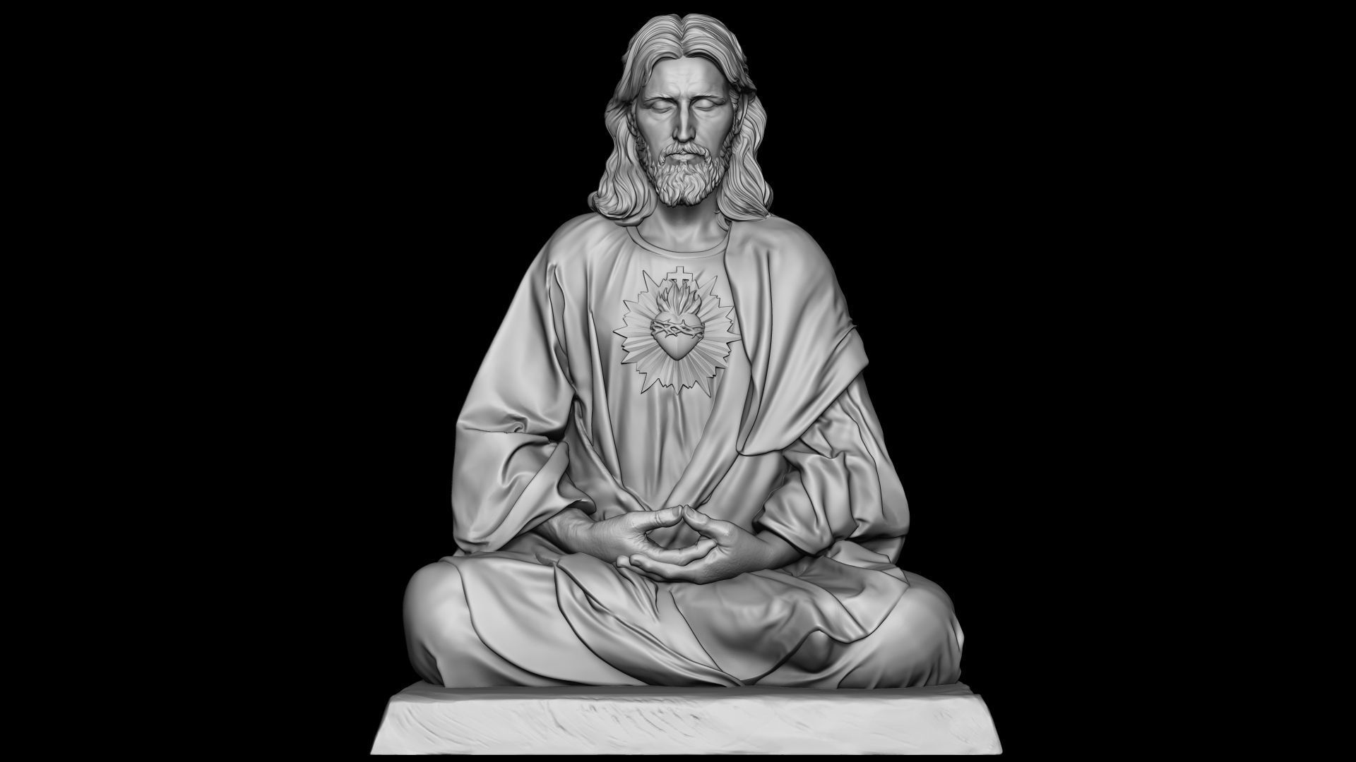 Jesus Statue v10 3D model 3D printable | CGTrader