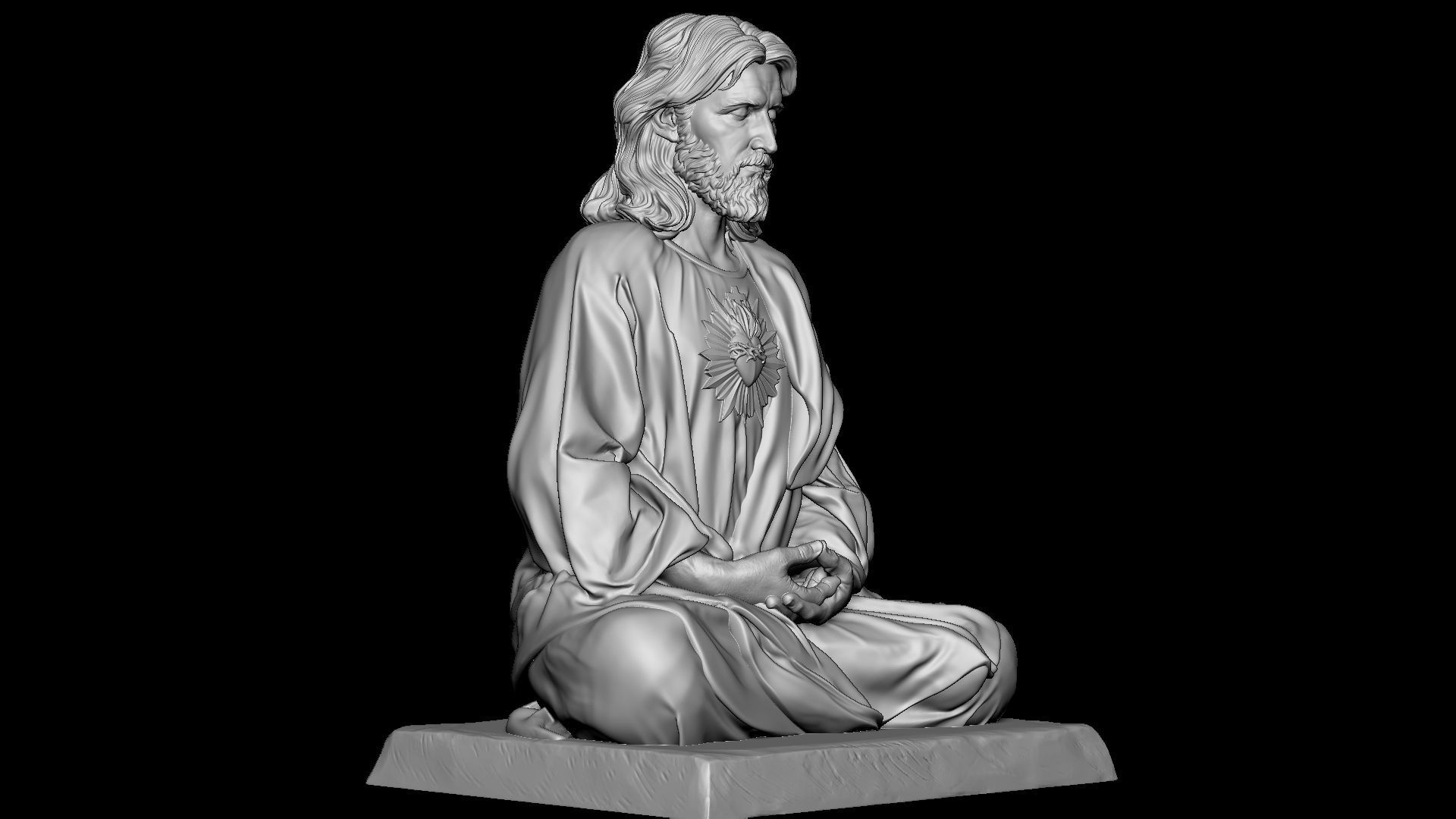 Jesus Statue v10 3D model 3D printable | CGTrader