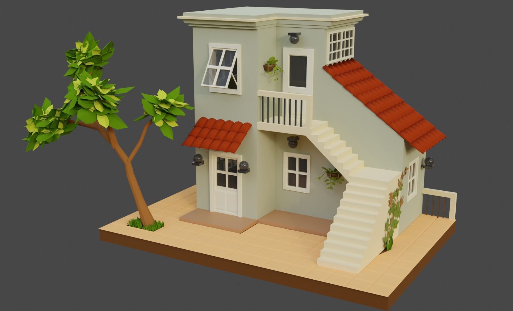 3D model Low Poly Tiny House VR / AR / low-poly | CGTrader