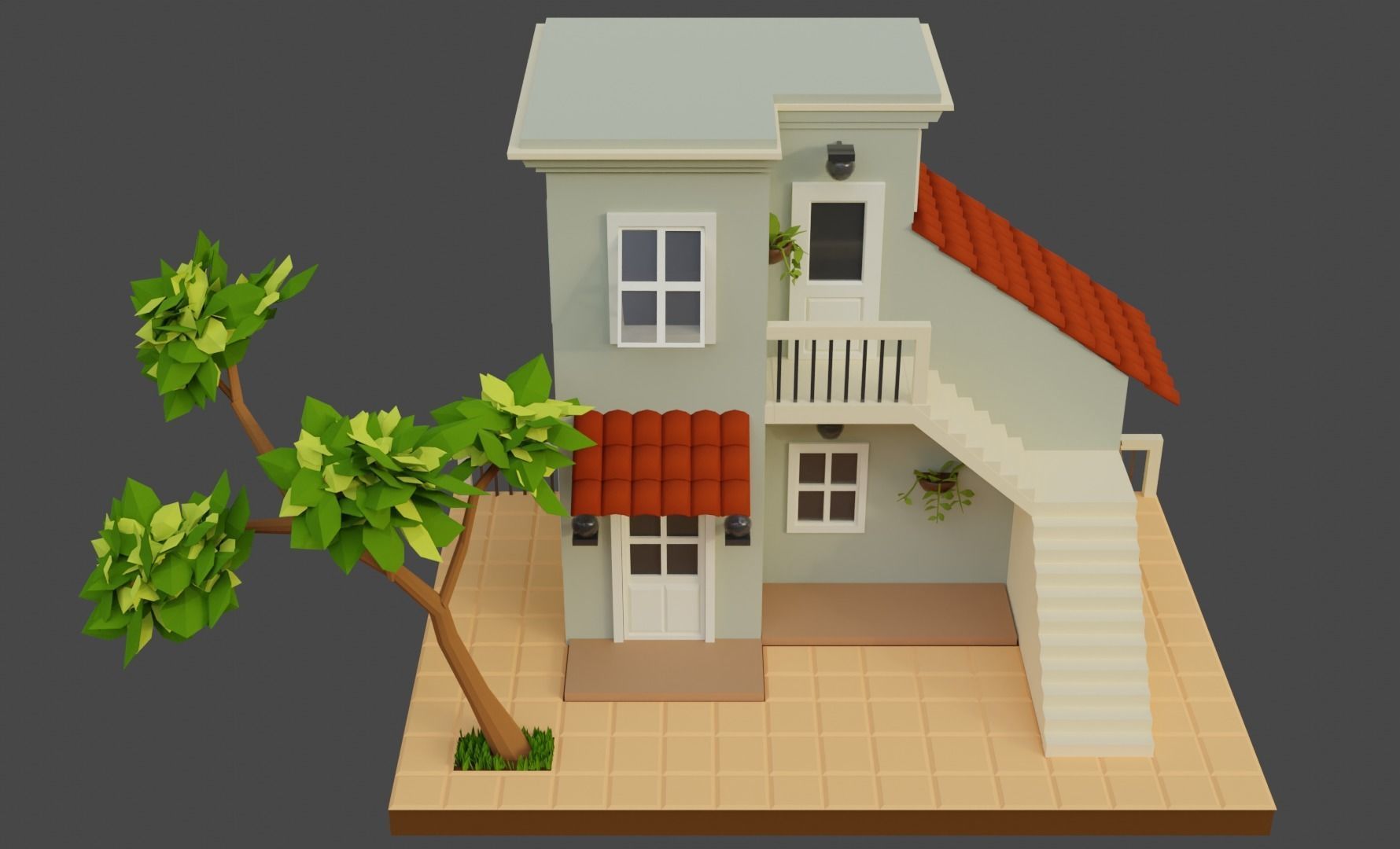 3D model Low Poly Tiny House VR / AR / low-poly | CGTrader