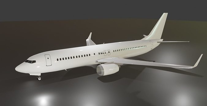 3D model Boeing 737-800 3D model Generic livery Low Poly VR / AR / low-poly | CGTrader