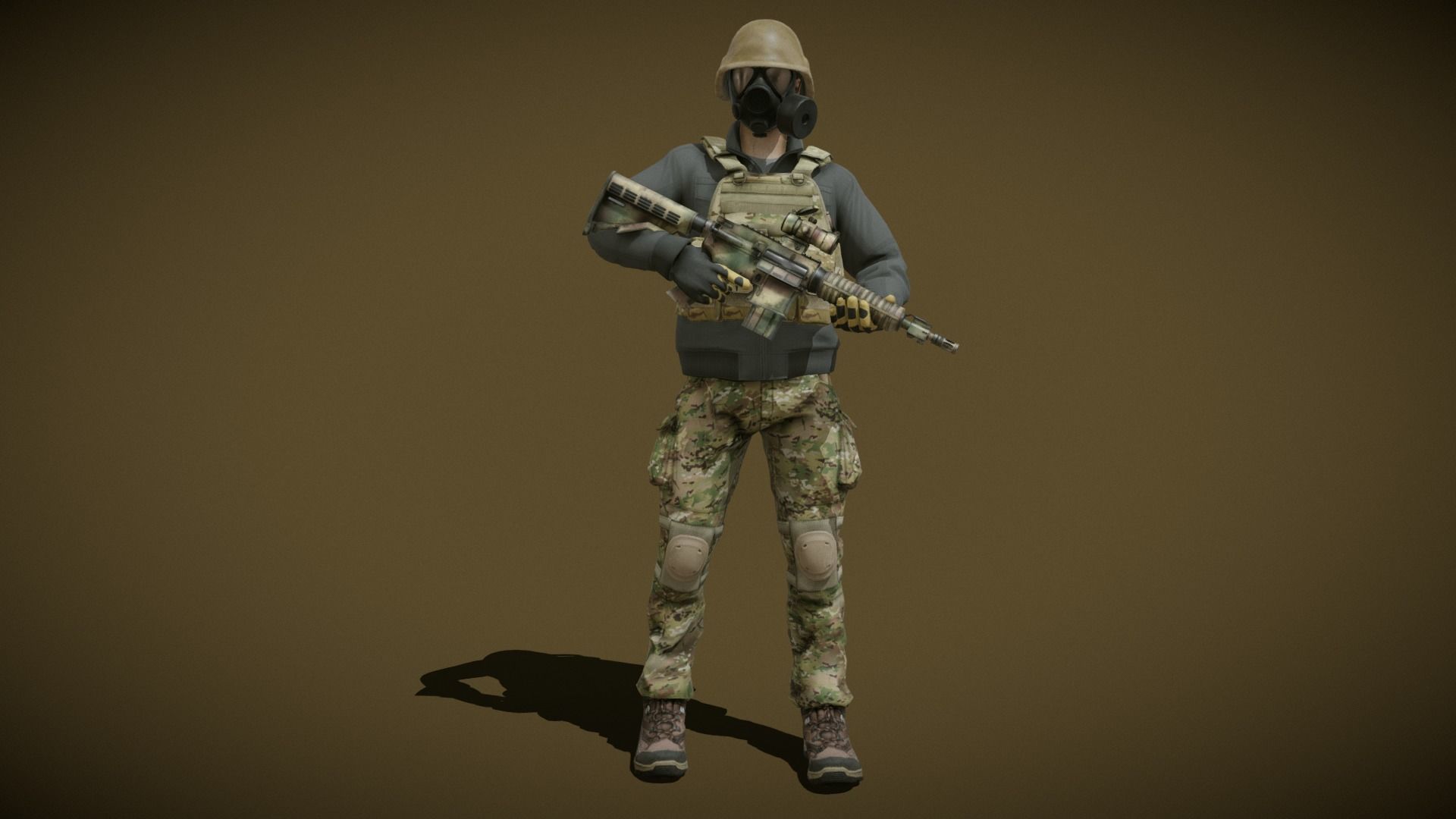 3D model Modern Soldier VR / AR / low-poly | CGTrader