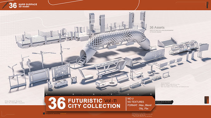FUTURISTIC SCI-FI CITY COLLECTION VOL 11 3D model | CGTrader