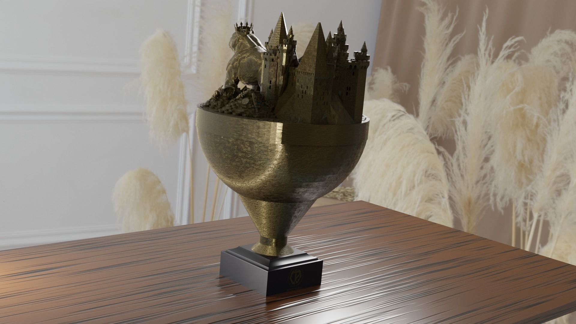 American Bully Trophy 3D model 3D printable | CGTrader