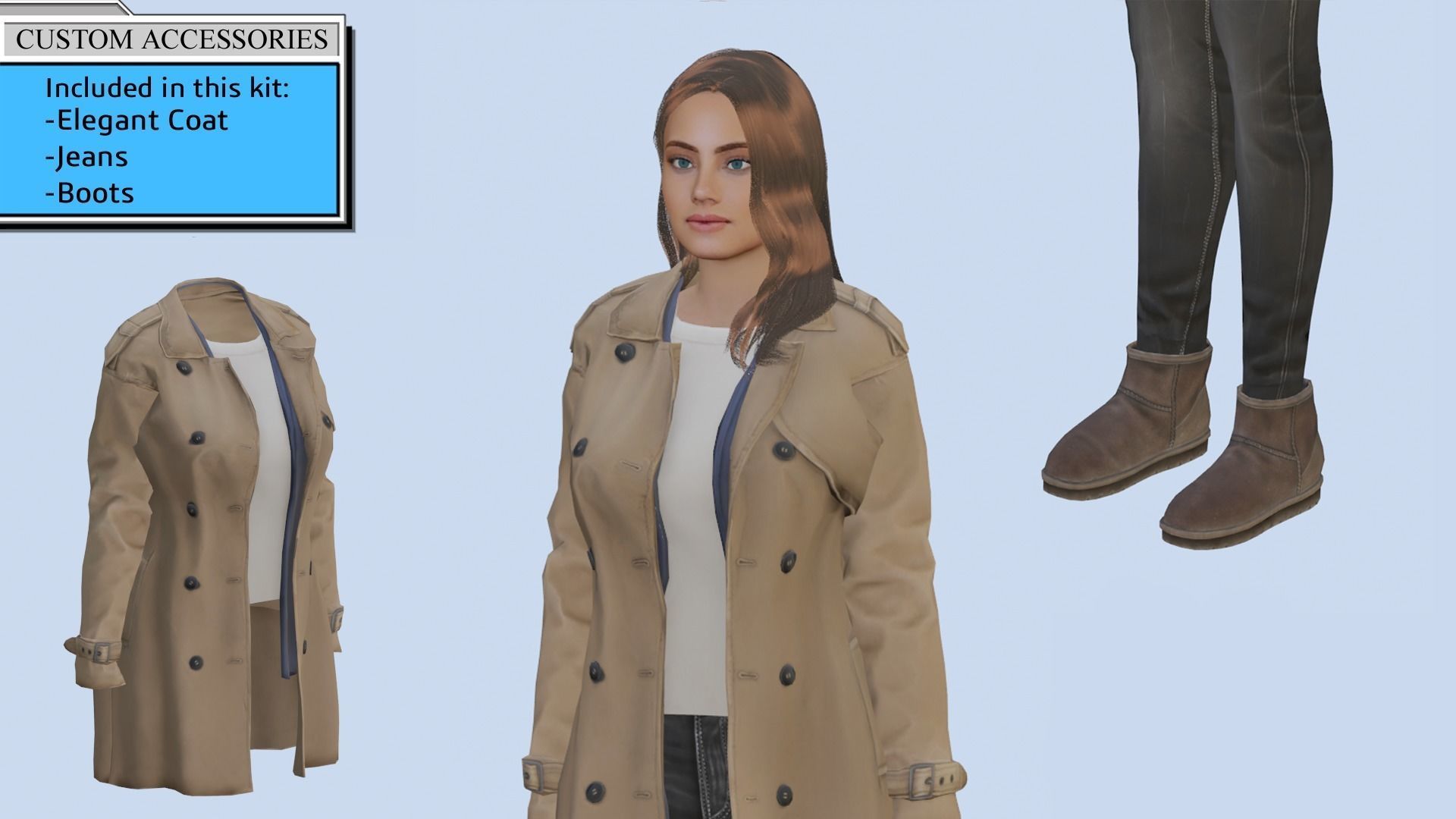 3D model VR PBR FEMALE AVATAR CHARACTER FAYE 3D MODEL CHEAP PRICE VR VR ...