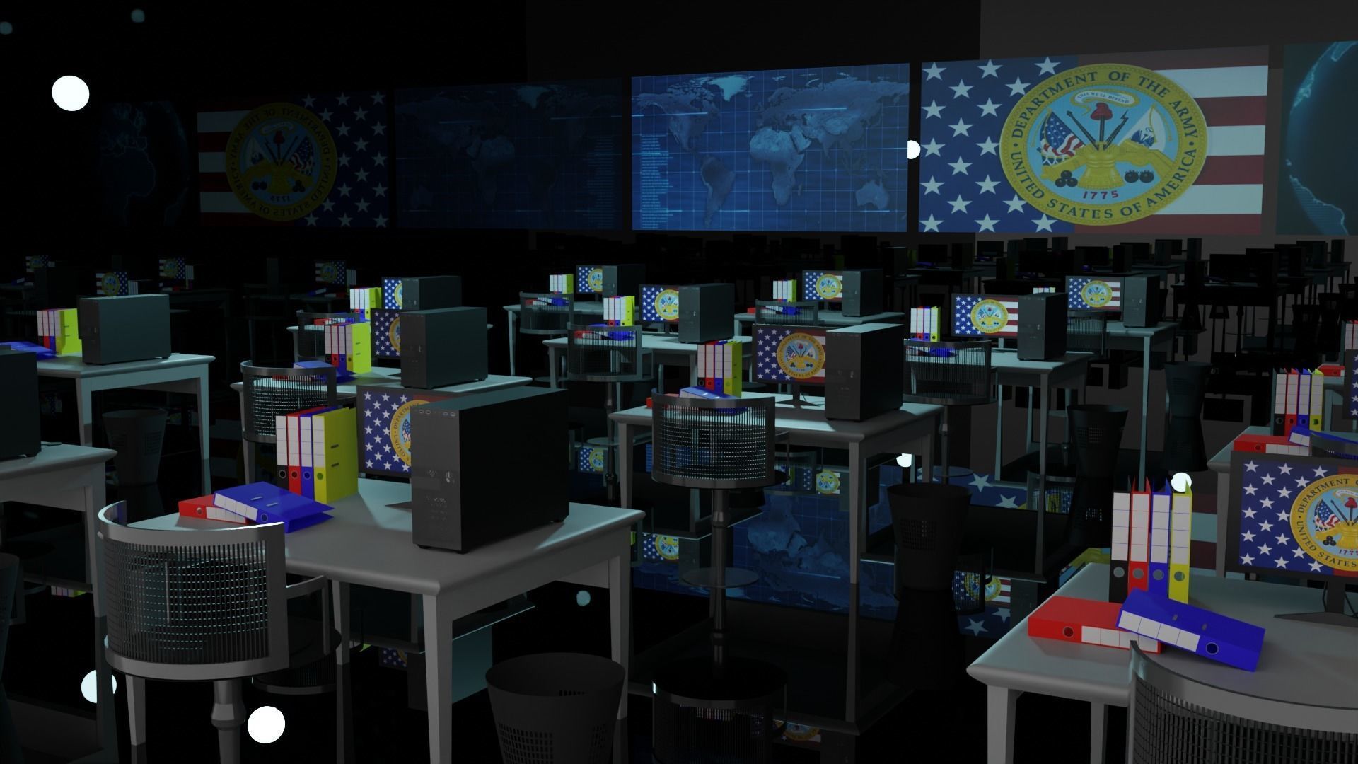 Military Control Room 3D model | CGTrader