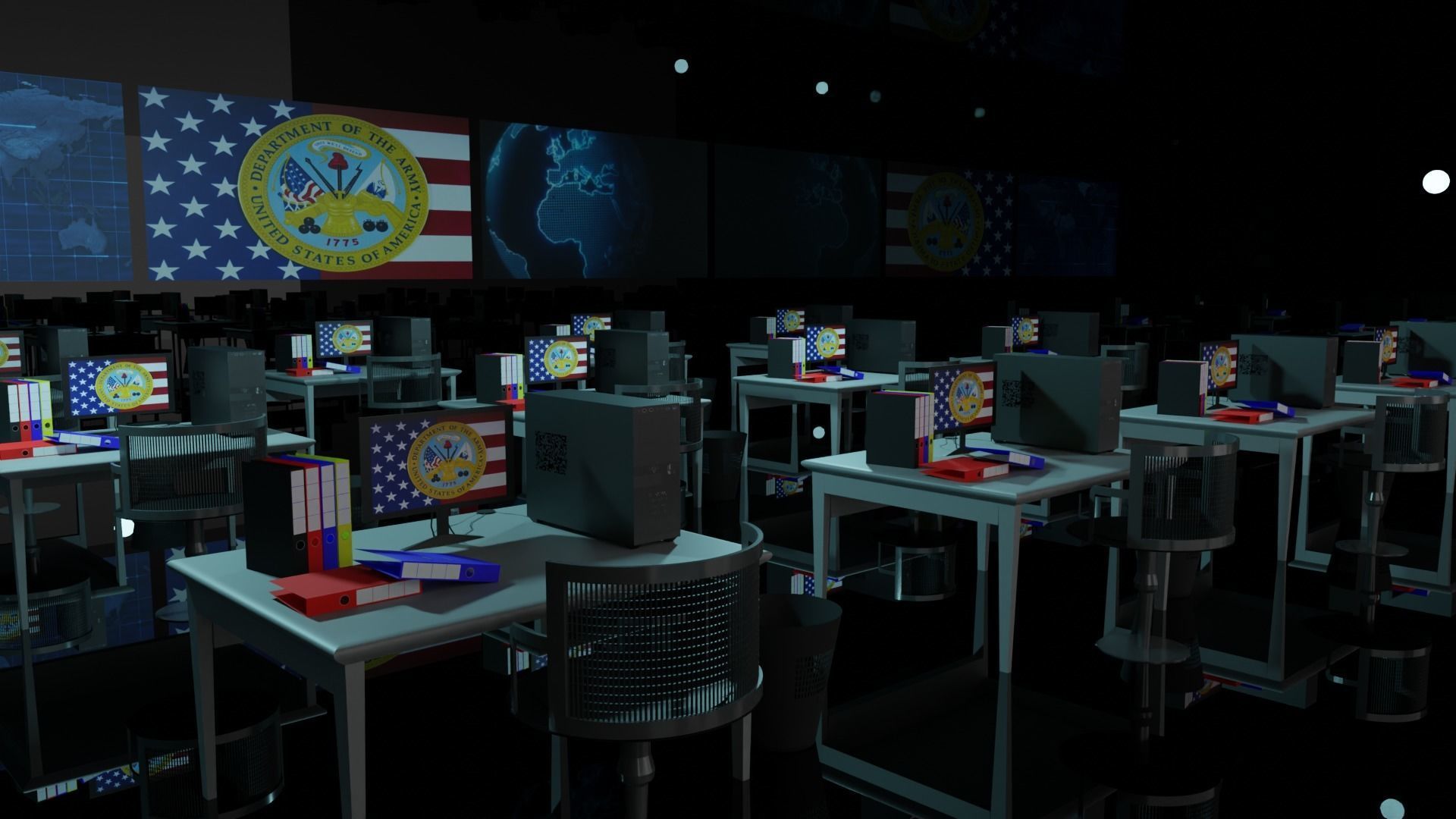 Military Control Room 3D model | CGTrader