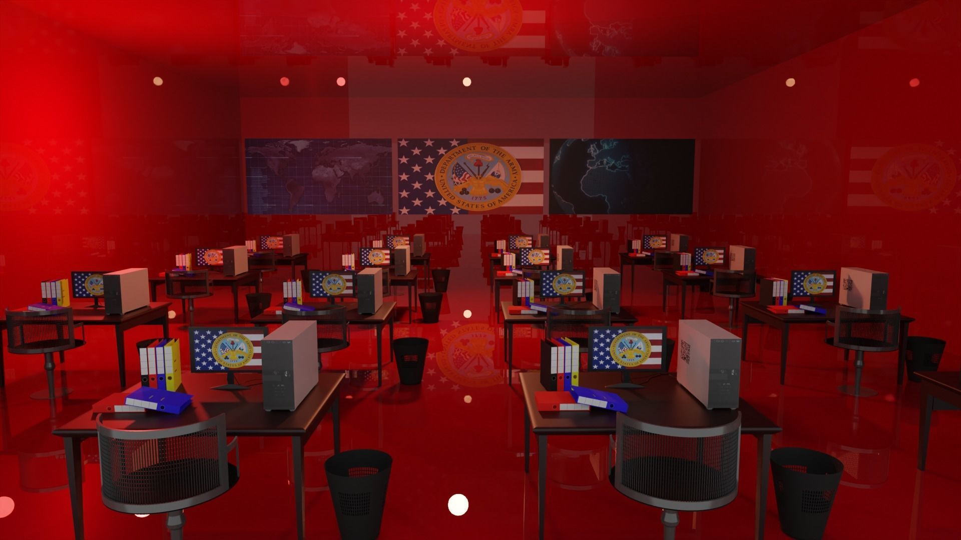 3D model Military Control Room VR / AR / low-poly | CGTrader