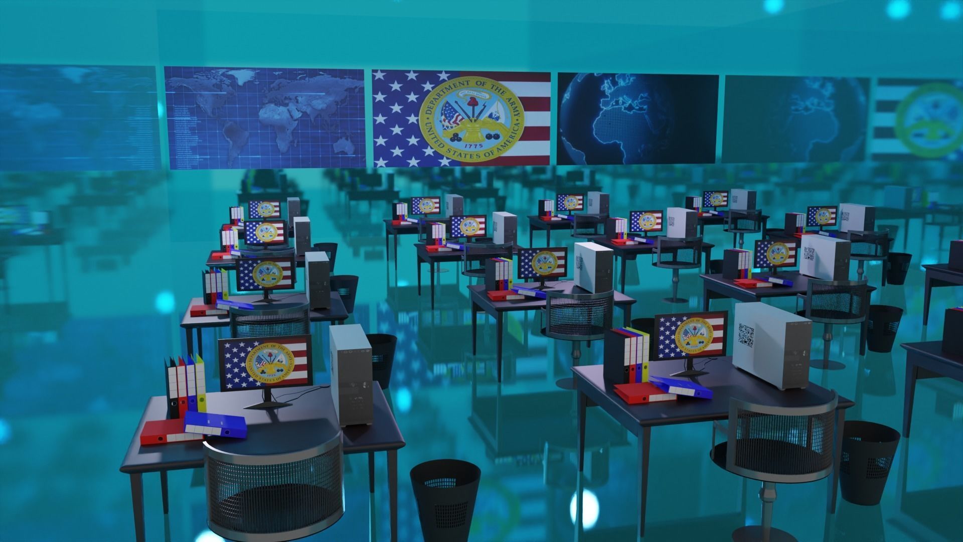 3D model Military Control Room VR / AR / low-poly | CGTrader