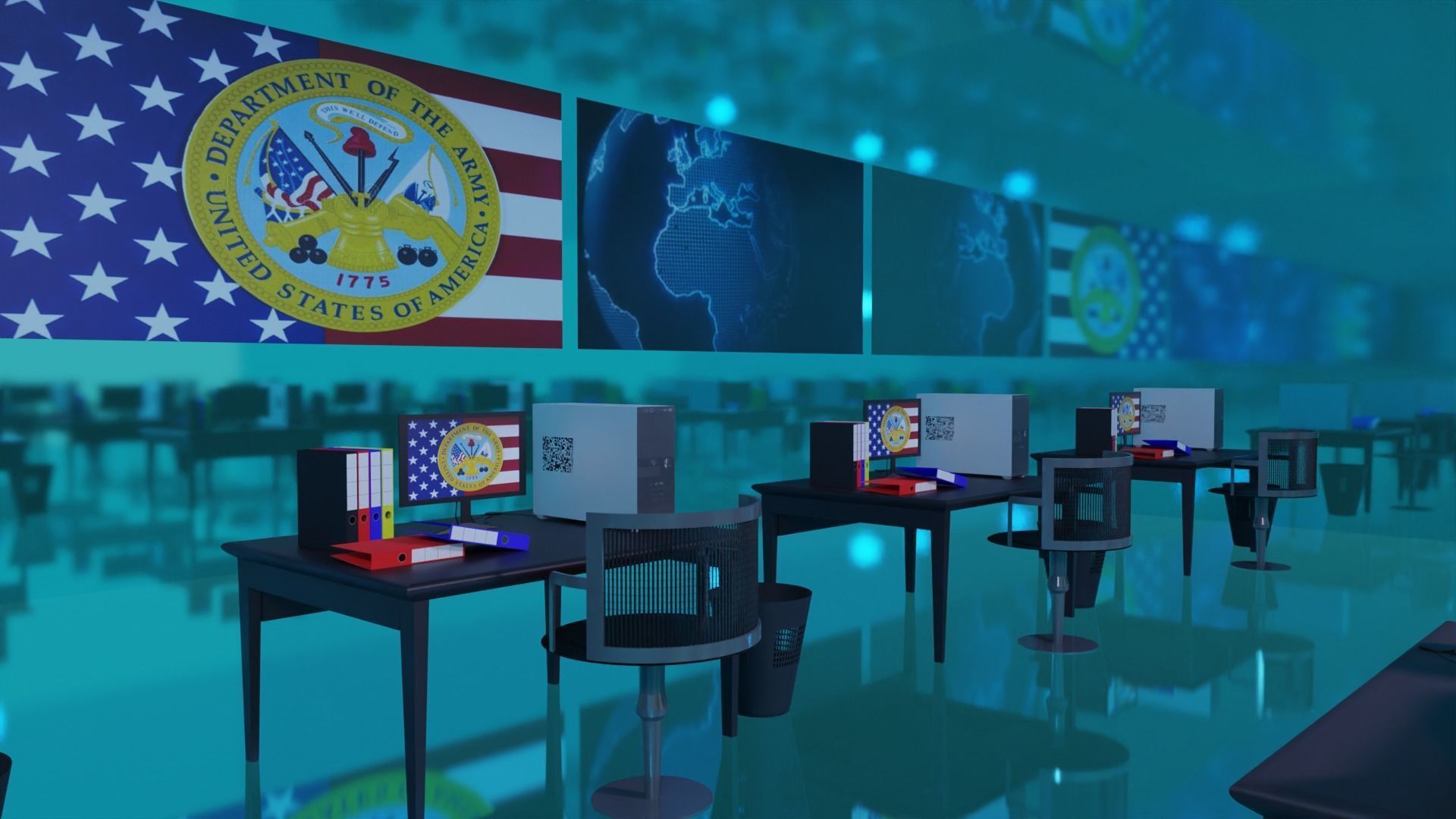 3D model Military Control Room VR / AR / low-poly | CGTrader