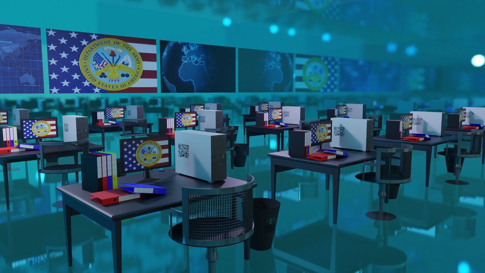 3D model Military Control Room VR / AR / low-poly | CGTrader