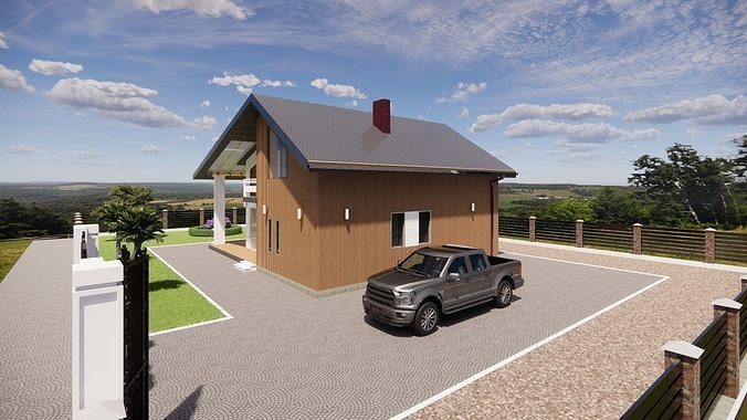 European House 3D model rigged | CGTrader