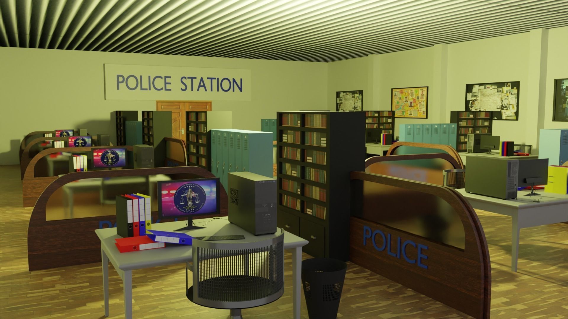 3D model Police Station Interior VR / AR / low-poly | CGTrader