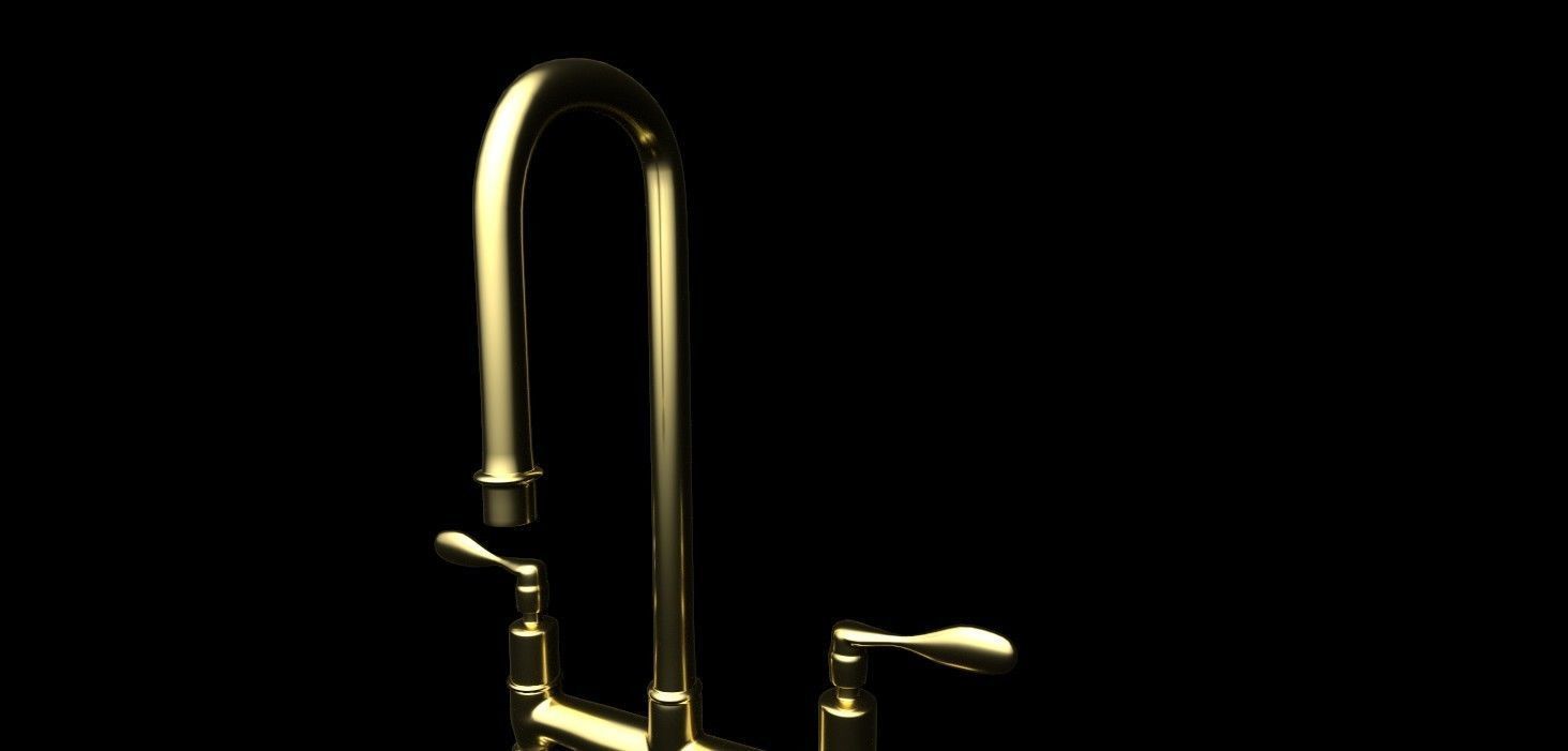 a golden tap 3D model | CGTrader