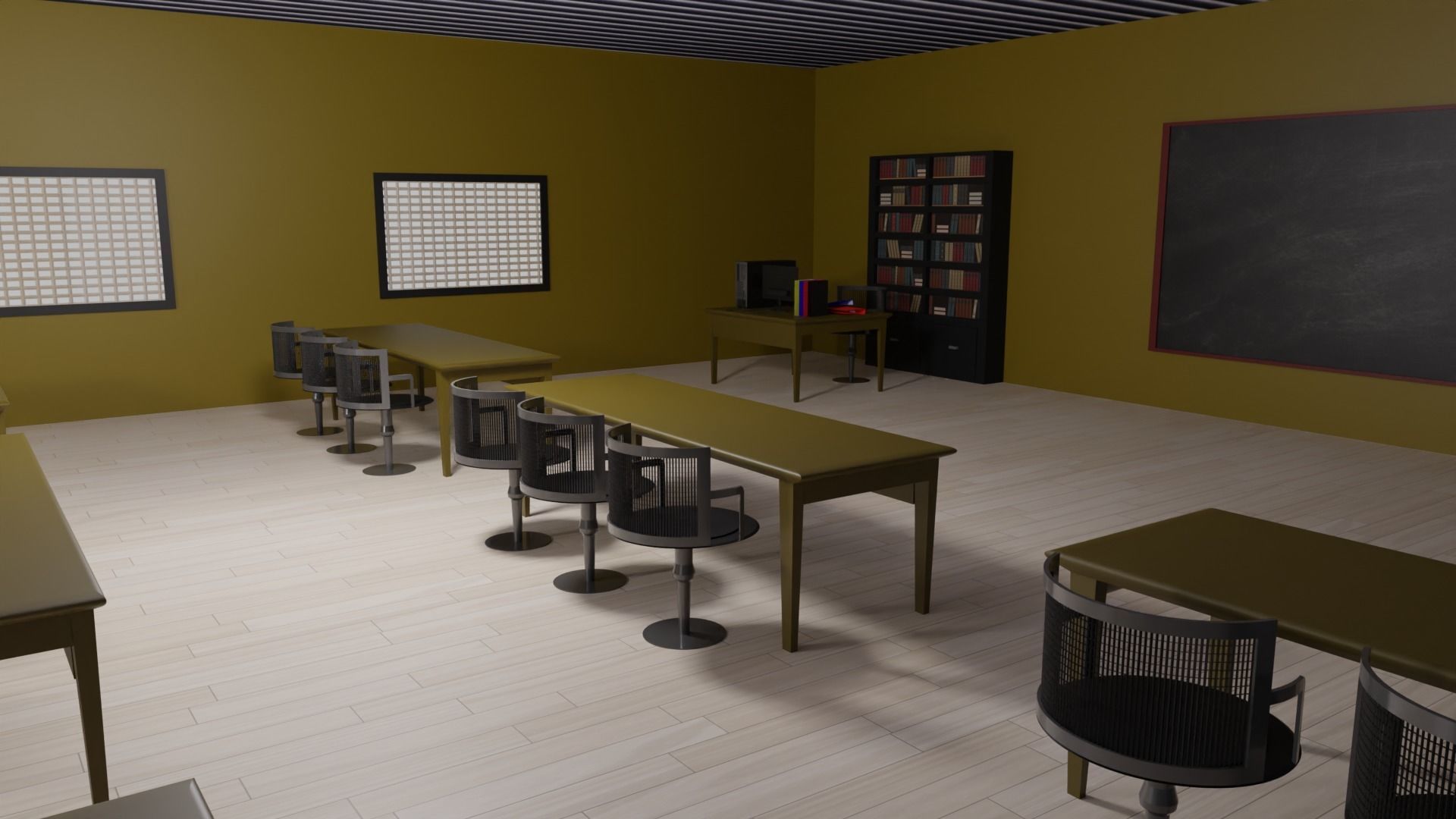 3D model Classroom Interior VR / AR / low-poly | CGTrader