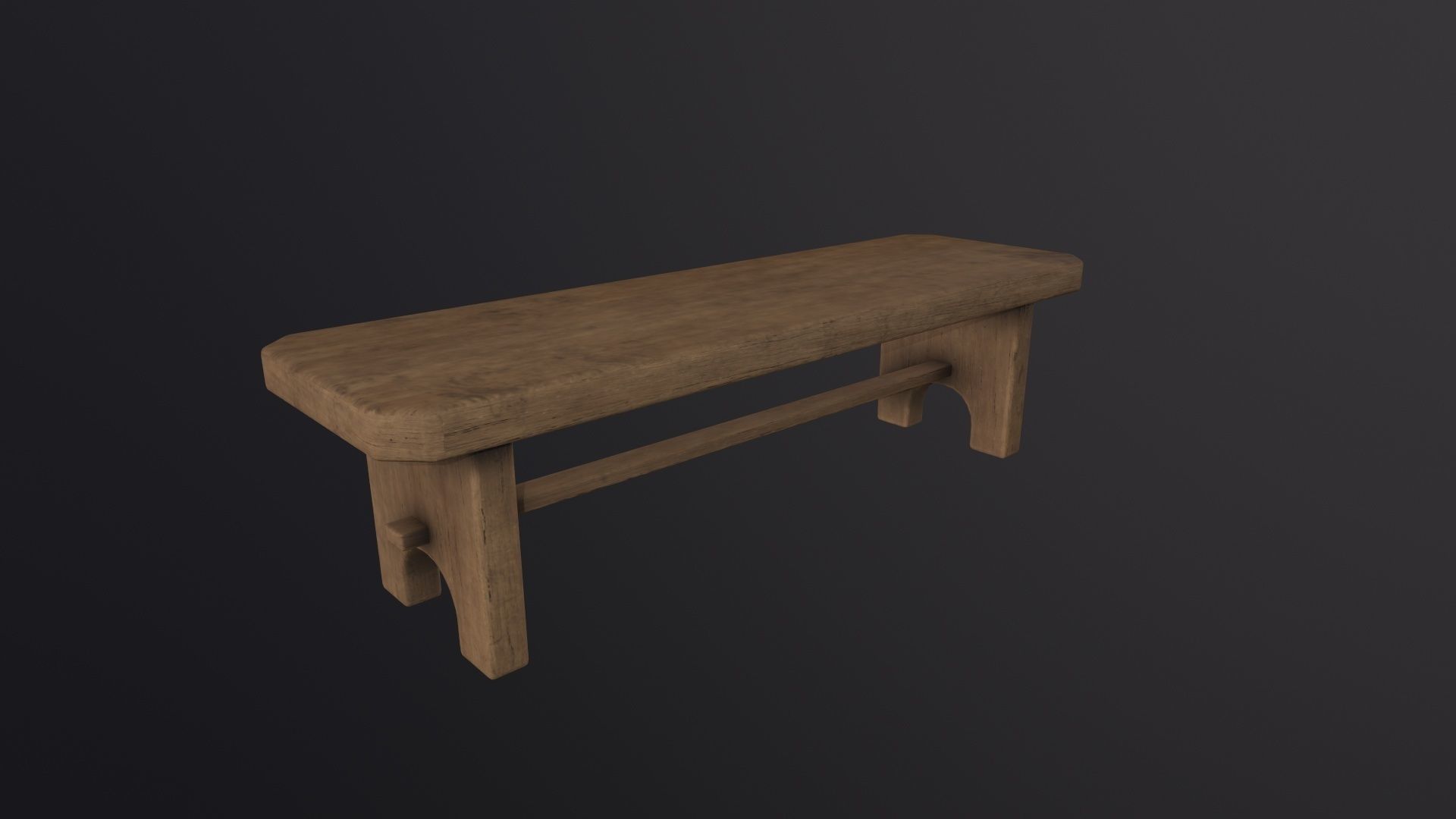 3D model Wooden Bench 3D Model VR / AR / low-poly | CGTrader