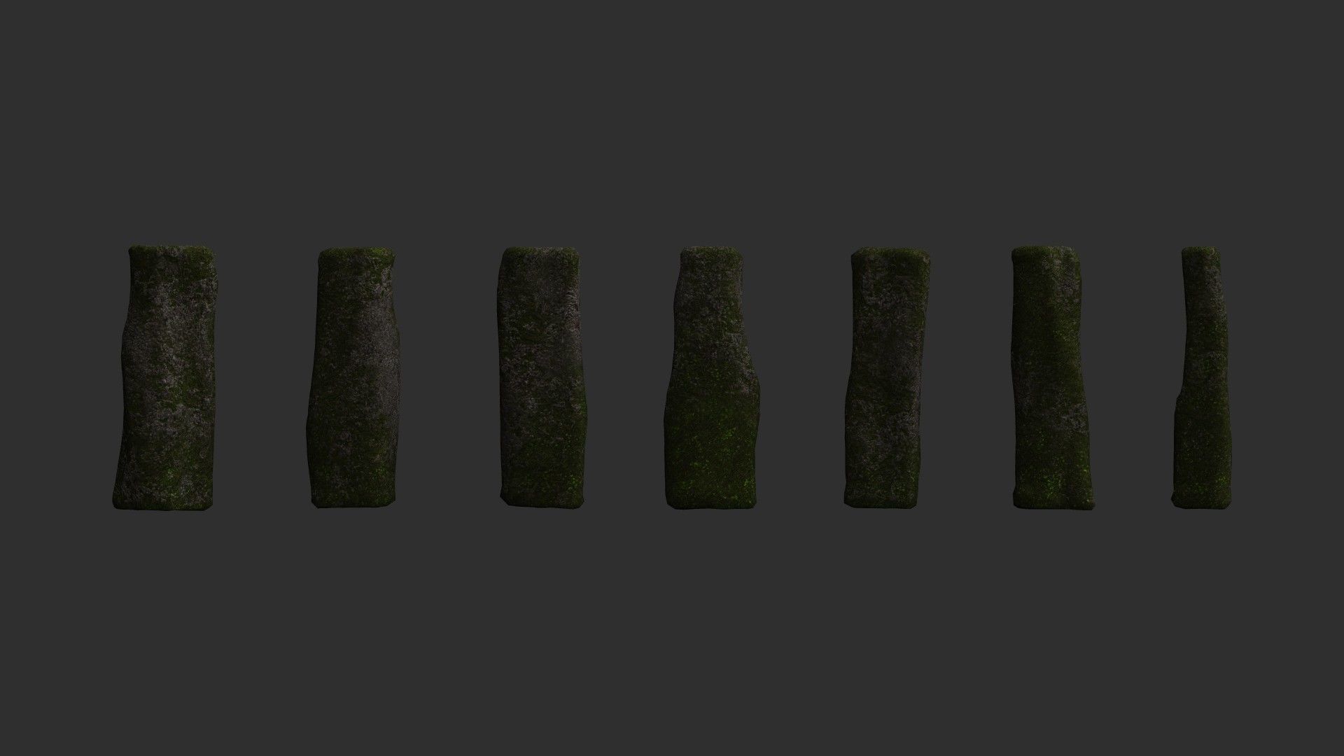 3D model Rock Pillars - Moss VR / AR / low-poly | CGTrader