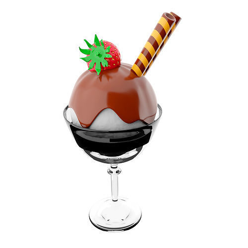 Vanilla Ice Cream In A Glass