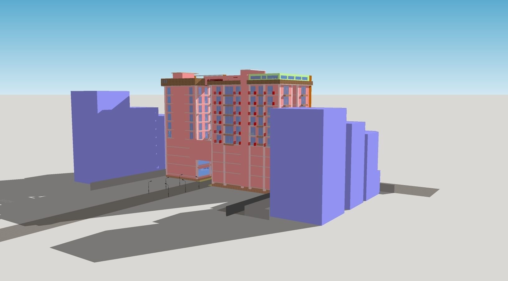 Mixed Used Commercial Building 3D model | CGTrader