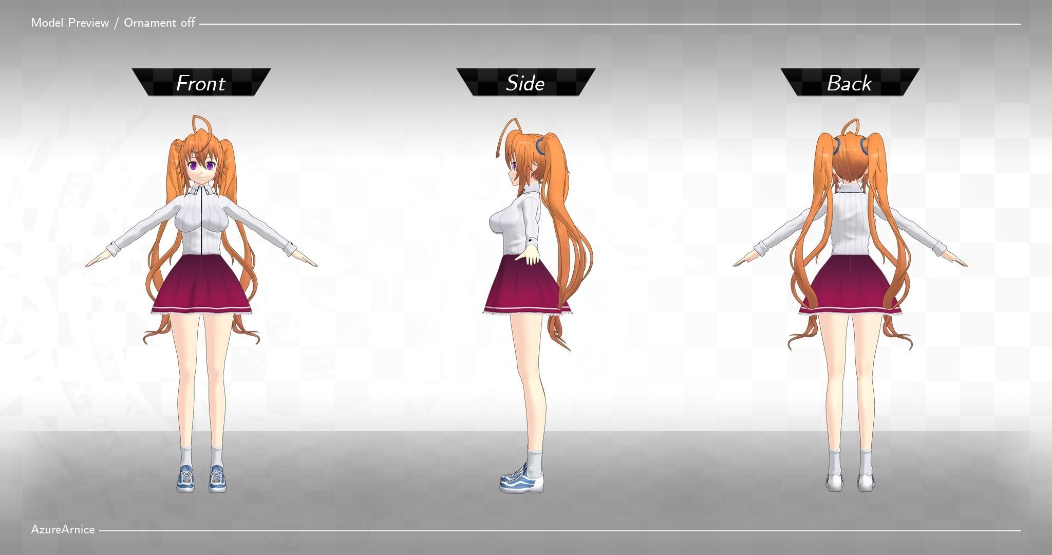 3D model Highschool DxD - Irina Shidou MMD Model VR / AR / low-poly ...
