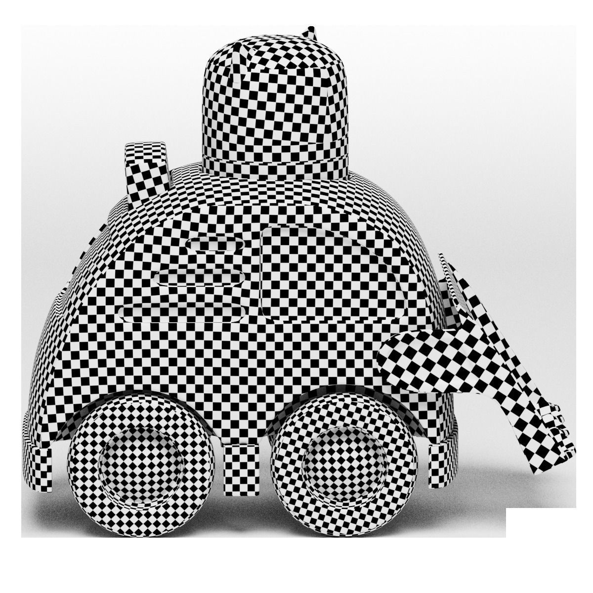 yellow rattle car 3D model | CGTrader