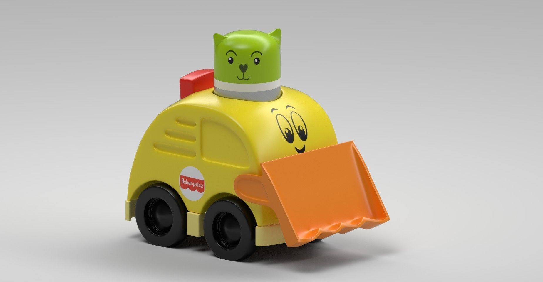 yellow rattle car 3D model | CGTrader