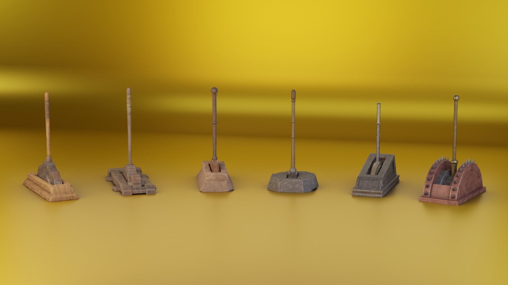 3D model Fantasy Levers VR / AR / low-poly | CGTrader
