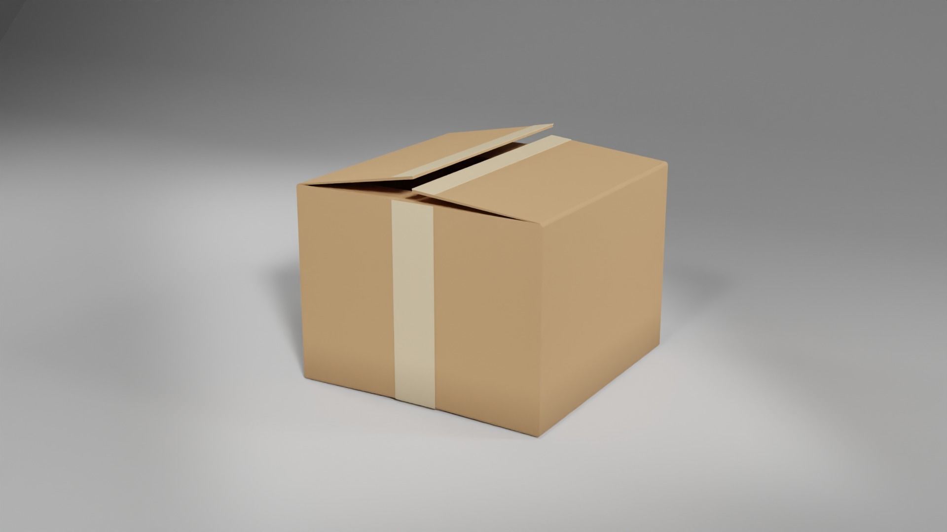 Low Poly Cardboard Box 3D Model free VR / AR / low-poly 3D model | CGTrader