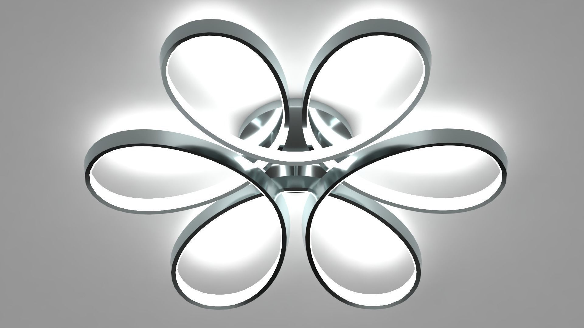 Ceiling light - Modern loops lamp with LED 3D model | CGTrader