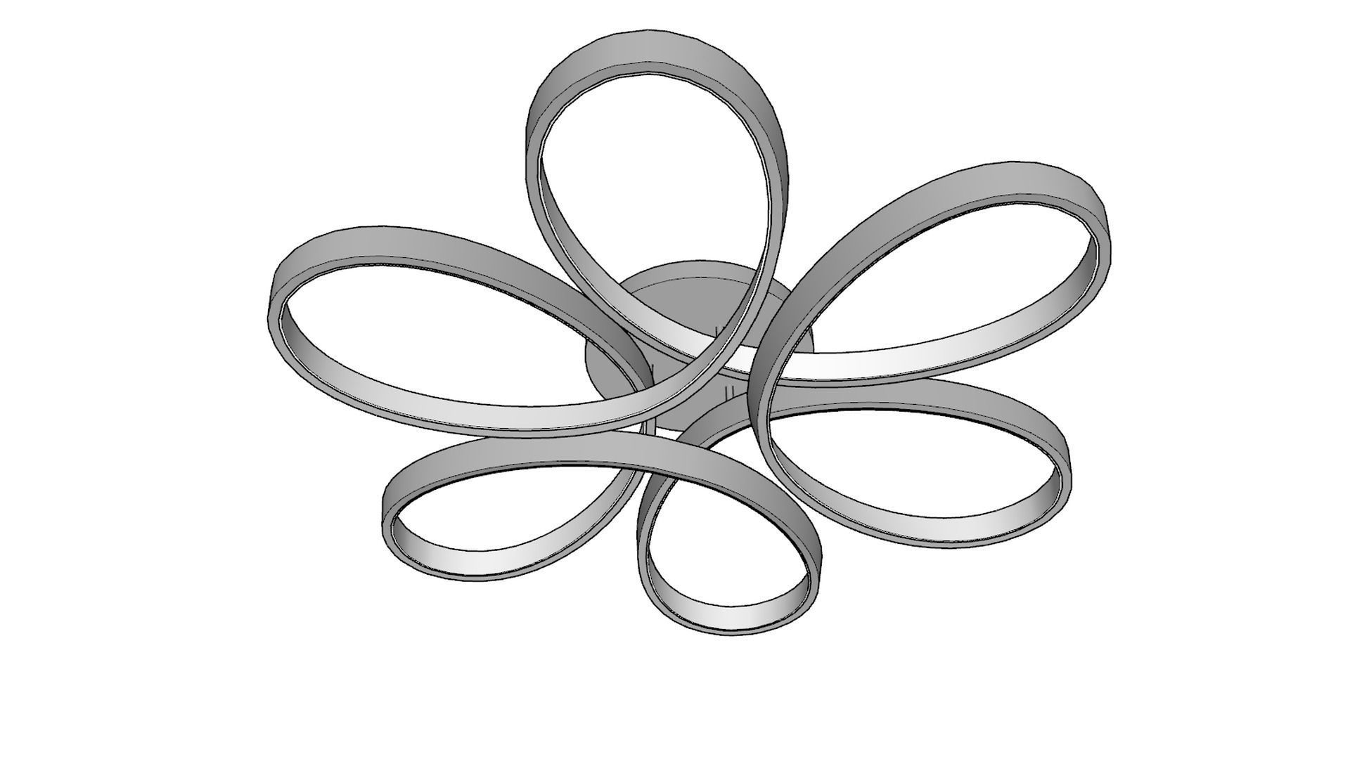 Ceiling light - Modern loops lamp with LED 3D model | CGTrader