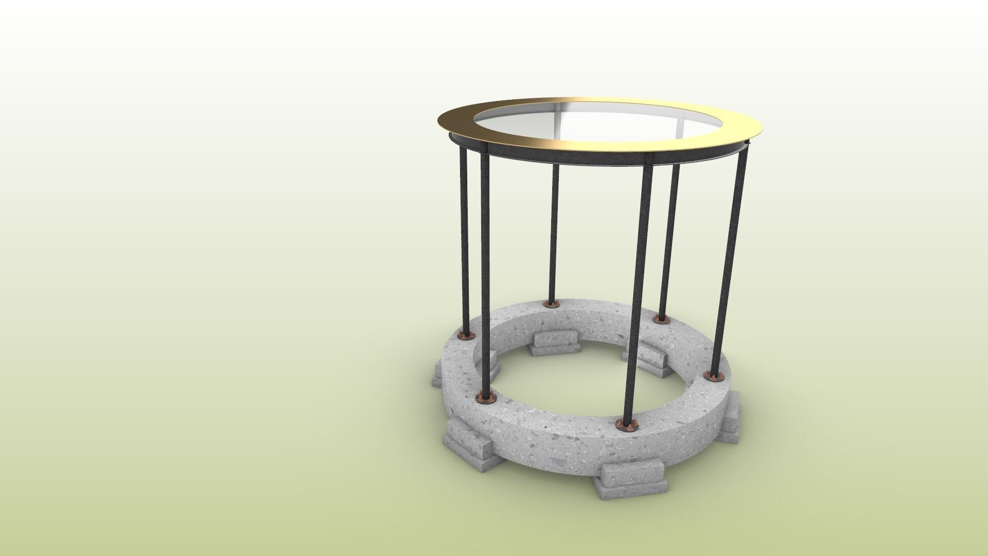 Circular steel-framed building 3D model | CGTrader