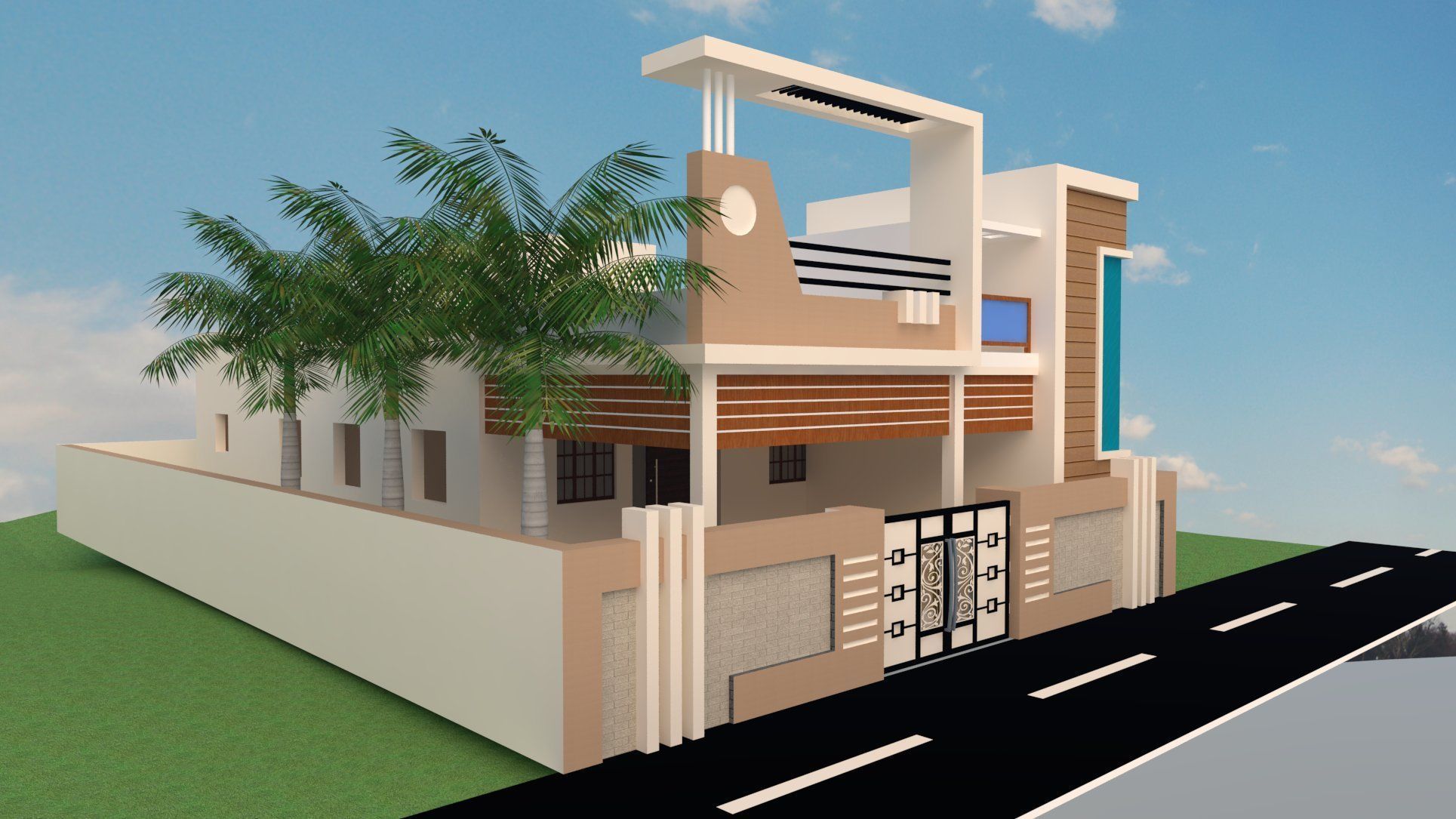 3D model Portico Elevation VR / AR / low-poly | CGTrader