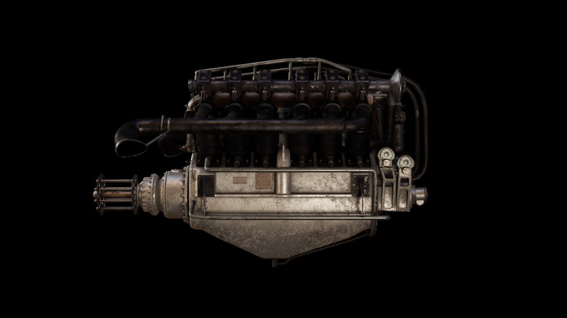 Aircraft Engine V-Type 3D model | CGTrader