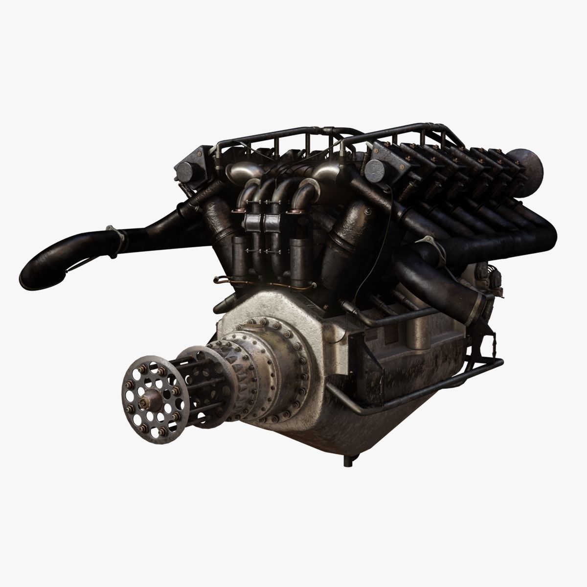 Aircraft Engine V-Type 3D model | CGTrader